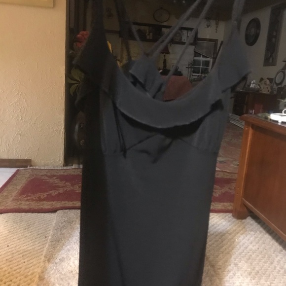 parallel | Tops | Black Spaghetti String Shirt Size Medium | Poshmark